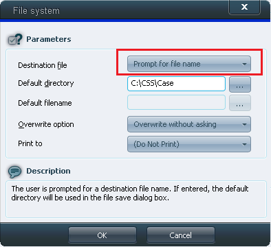 PDF Writer locks up when "Prompt for destination" is selected