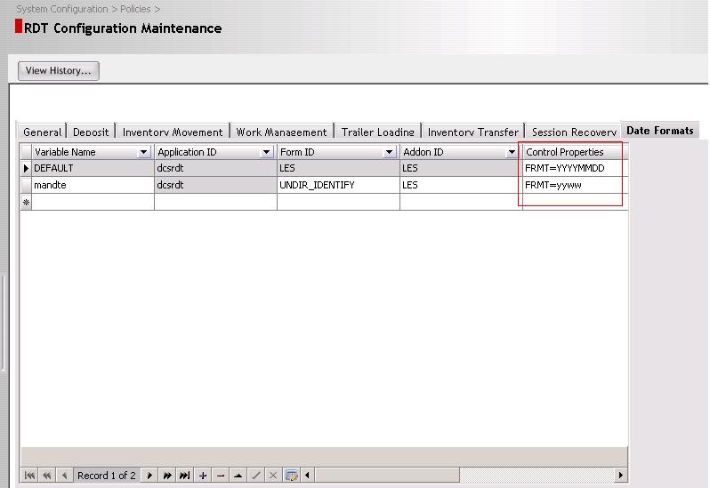 System doesnt apply the date format to RF in WMS