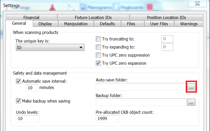 How to change Auto-save folder location
