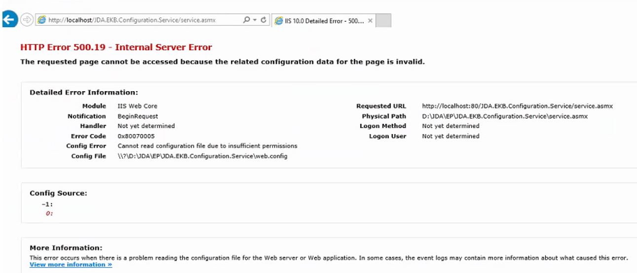 Error "Cannot access the configuration repository for section [EKBS]" after upgrade