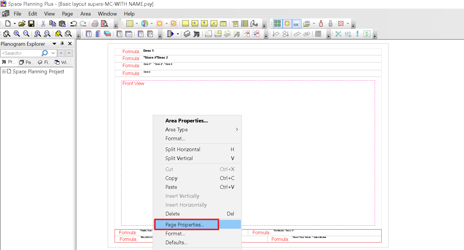 How to configure layout to print one planogram segment per page