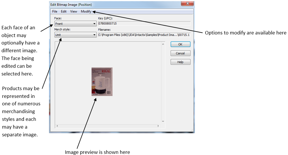 How to edit/modify a product or other bitmap image?