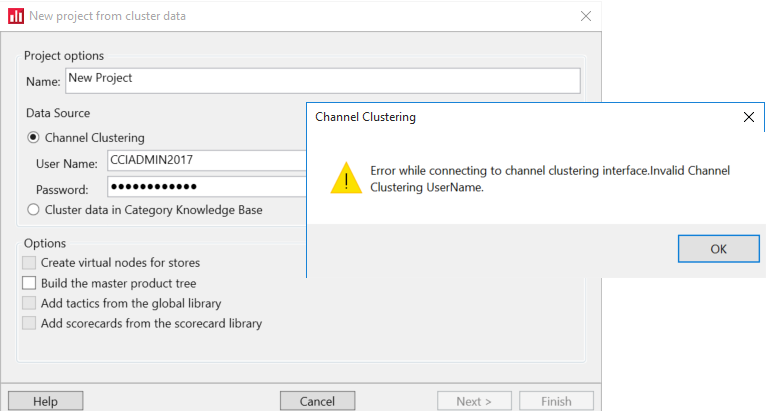 How to resolve "Error while connecting to channel clustering interface ...