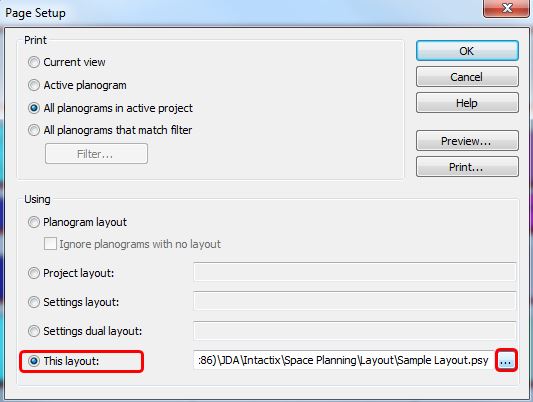 When choosing a new print layout, the print preview does not change