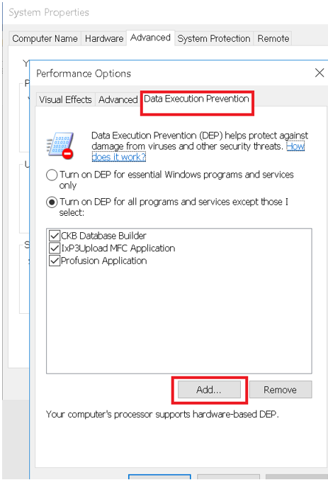 How to add an application under DEP (Data Execution Prevention)? (Video)